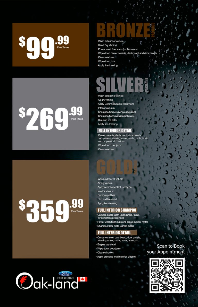 Detailing Packages - OAK-LAND FORD LINCOLN